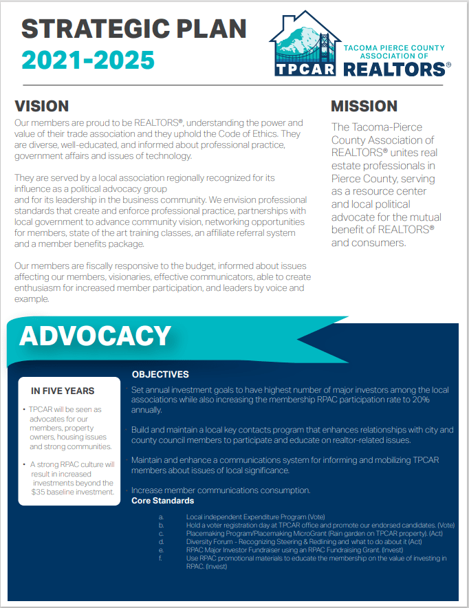 Strategic Plan - Tacoma Pierce County Association of REALTORS®